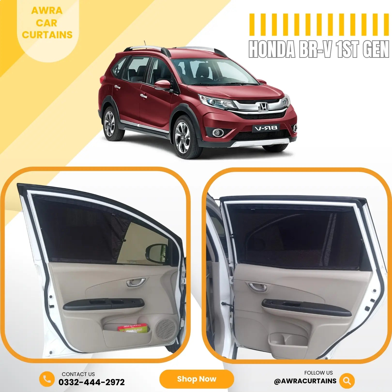 Honda BRV Gen1 (2017 - 2023) Curtains – cartains