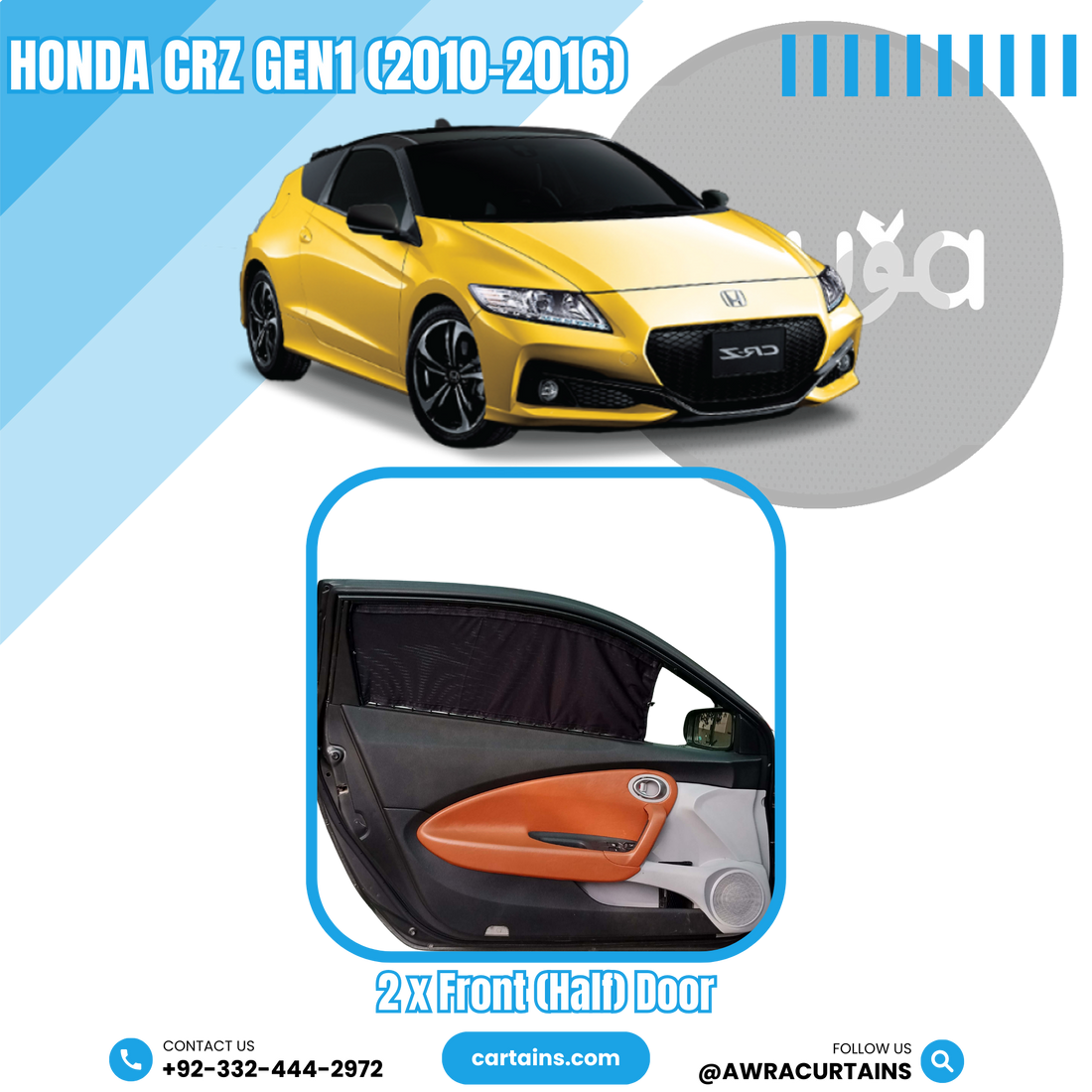 Honda CRZ Gen1 (2010 - 2016) Curtains – cartains