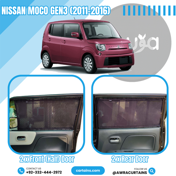 Nissan Moco Gen3 (2011 - 2016) Curtains – cartains