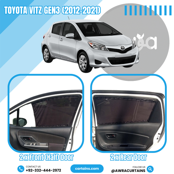 Toyota Vitz Gen3 (2012 - 2021) Curtains – cartains
