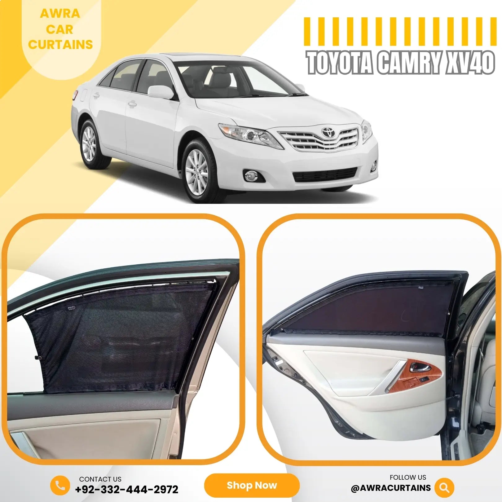 Toyota Camry XV40 (2006 - 2011) Curtains – cartains